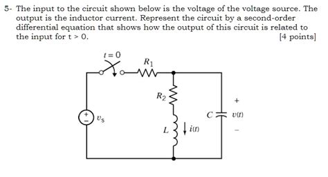 solved 5 the input to the circuit shown below is the voltage of the