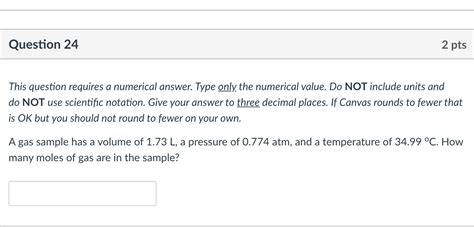 solved question 22 2 pts this question requires a numerical