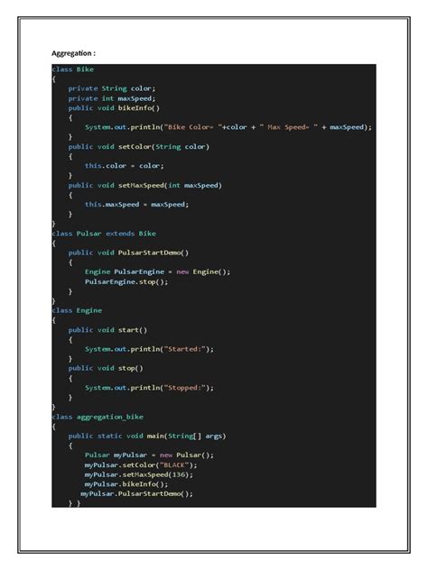 Aggregation Color Maxspeed Pdf Programming Constructor Object