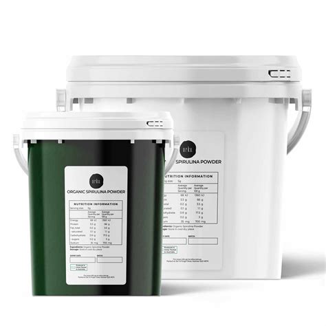 Organic Spirulina Powder Tub Bucket Supplement Arthrospira Platensis