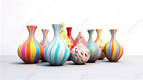 생동감 넘치는 추상 세라믹 꽃병 흰색 표면 배경에 놀라운 3d 렌더링 디스플레이 장식 요소 배경 놀라 배경 꽃무늬 배경