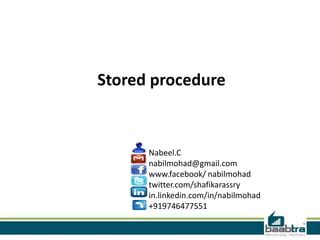 Stored Procedures In Mysql PPTX
