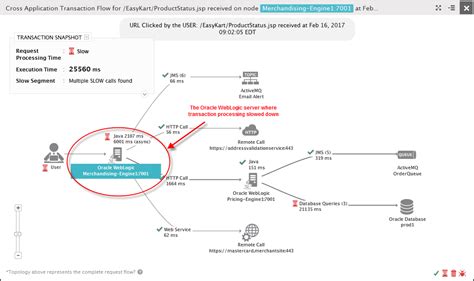 detailed diagnostics revealing that a slow jvm node is causing