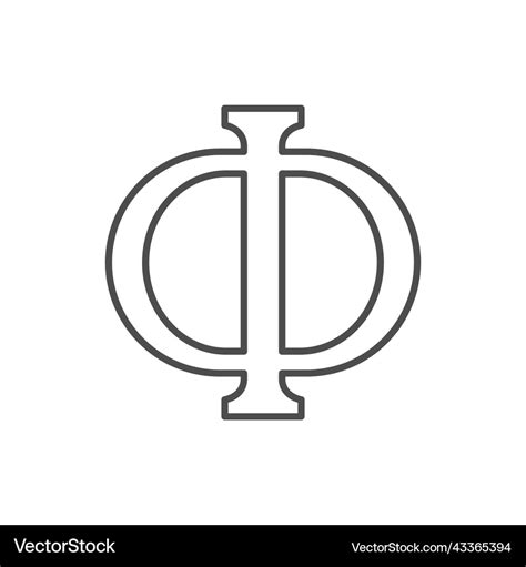 Philosophy Symbol Or Greek Alphabet Icon Vector Image