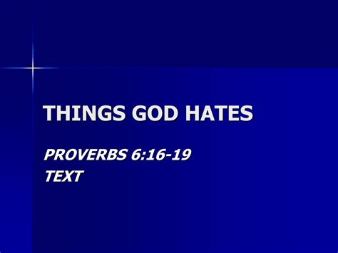 Ppt Things God Hates Powerpoint Presentation Free Download Id1718872