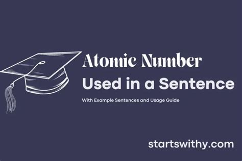 Atomic Number In A Sentence Examples 21 Ways To Use Atomic Number