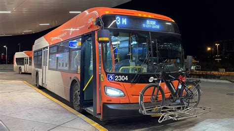 4k Miway Route 3w Bloor New Flyer Xde40 2304 Youtube