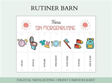 Lære Barn Rutiner Flippover Skjema For Barn Daglige Rutiner For Barn Etsy