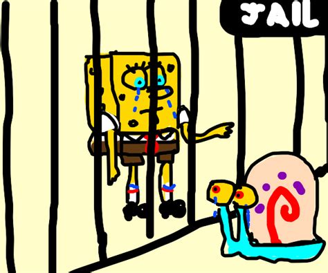 Spongebob Digging Into The Tracks Drawception