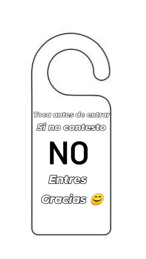 Tocar Antes De Entrar Letrero