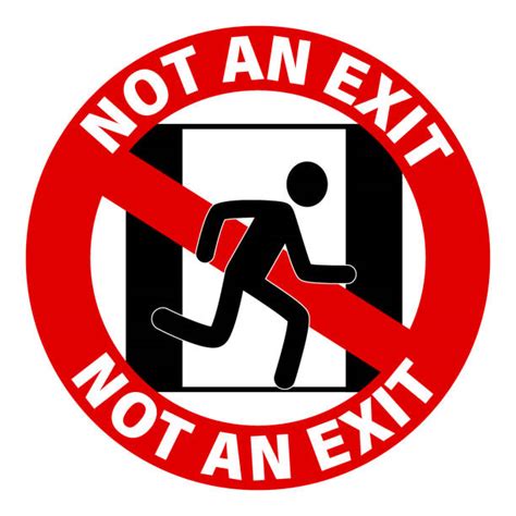 190 No Exit Sign Stock Illustrations Royalty Free Vector Graphics And Clip Art Istock