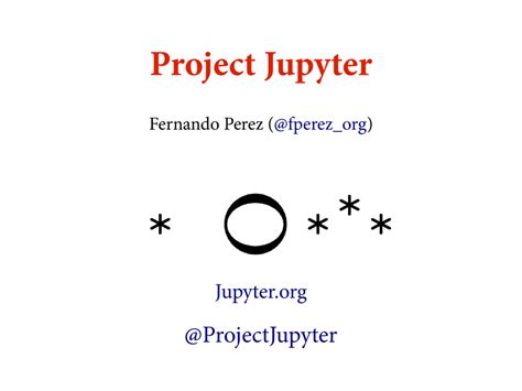 Jupyter Project Speaker Deck