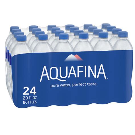 New24 Pack 20 Fl Oz Aquafina Purified Drinking Water Plastic Bottles
