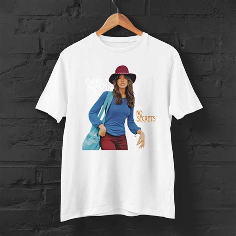 Carly Simon Album No Secrets T Shirt Short Sleeve All Sizes S 5xl Black