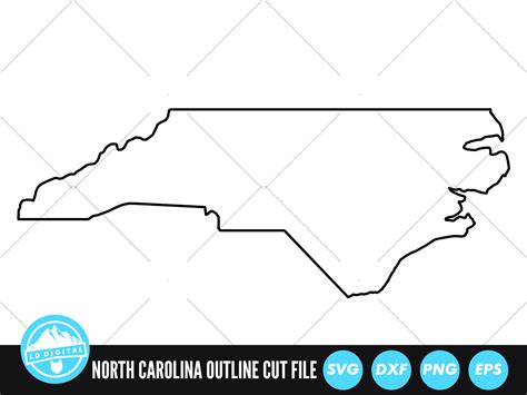 North Carolina Outline Svg Usa States Illustration Par Lddigital