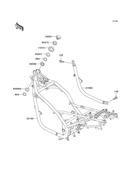 Chassis Pour Er 5 Er500 A4 Bleu 2000 Esprit La Référence Kawasaki Moto