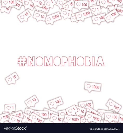 Social Media Icons Nomophobia Concept Royalty Free Vector