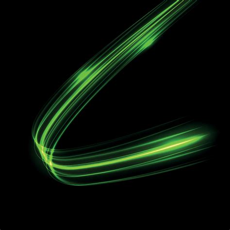 Glow Light Trail Effect Glowing Flash Trace Isolated 11433791 Vector