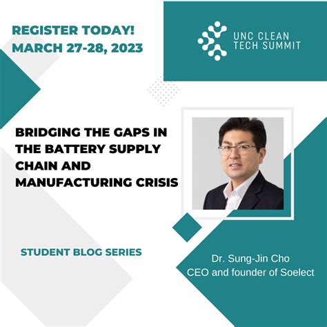 Interested In The Battery Supply Chain Its A Unc Cleantech Summit