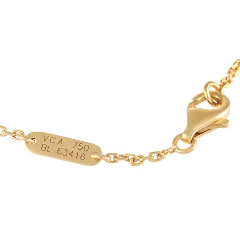 Van Cleef And Arpels Vintage Alhambra 18k Yellow Gold Jade Necklace At 1stdibs Van Cleef Jade