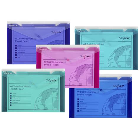 Single Snopake Polyfile Trio A4 Electra In Assorted Styles Wilko