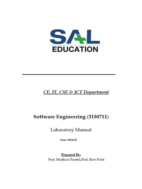 Software Enginnering Lab Manual Pdf Software Testing Use Case