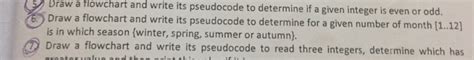 Solved Draw A Flowchart And Write Its Pseudocode To Chegg