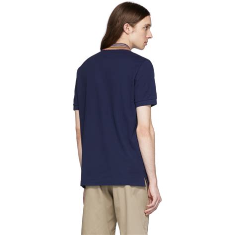 Missoni Navy Striped Polo Missoni