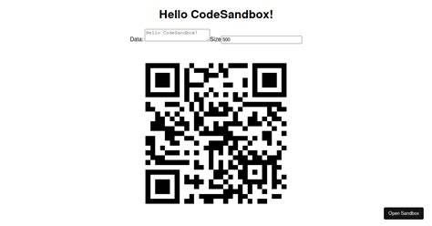 Qrcode Svg Examples Codesandbox