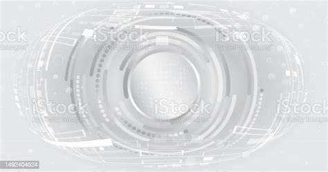 광범위한 사이버 보안 인터넷 및 네트워킹 개념입니다 다양한 기술 요소가 있는 하이테크 벡터 그림입니다 추상적인 글로벌 공상과학 개념 회색 배경에 디지털 인터넷 통신 0명에