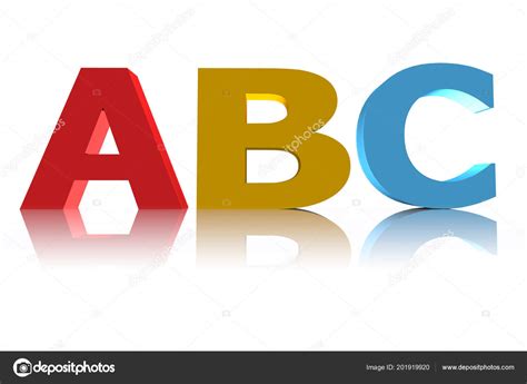 Illustration Featuring Multicolored Capital Abc White Reflective