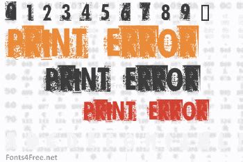 Print Error Font Download Fonts4Free