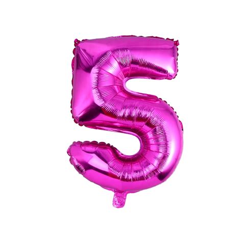 Globos De Aluminio De 32 Pulgadas Con Número 5 Globos De Mylar Para