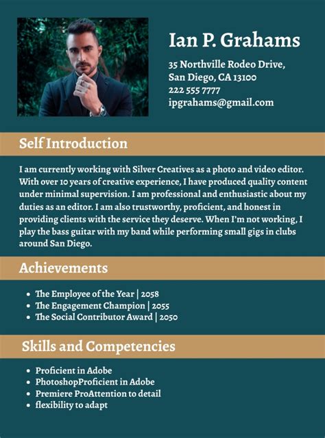 Self Introduction Maker Free Creator Generator Edit Online Free