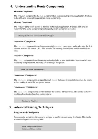 Learn More About React Router It S Properties Pdf Web Development Internet