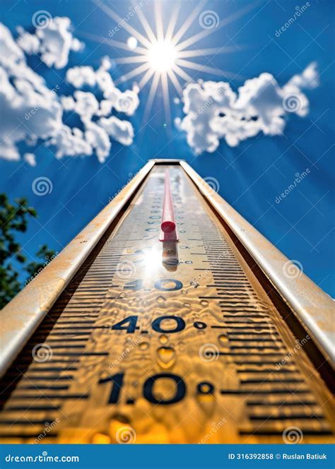 Sweltering Heatwave Show Heat Wave High Summer Temperatures Scorching Sun Abnormal