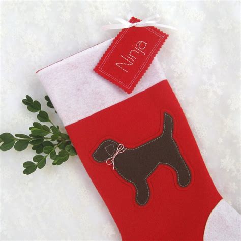 Chocolate Lab Stocking Handmade Christmas Stocking
