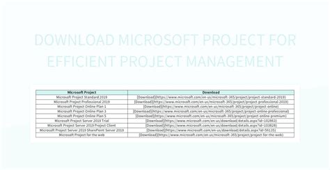Download Microsoft Project For Efficient Project Management Excel Template And Google Sheets