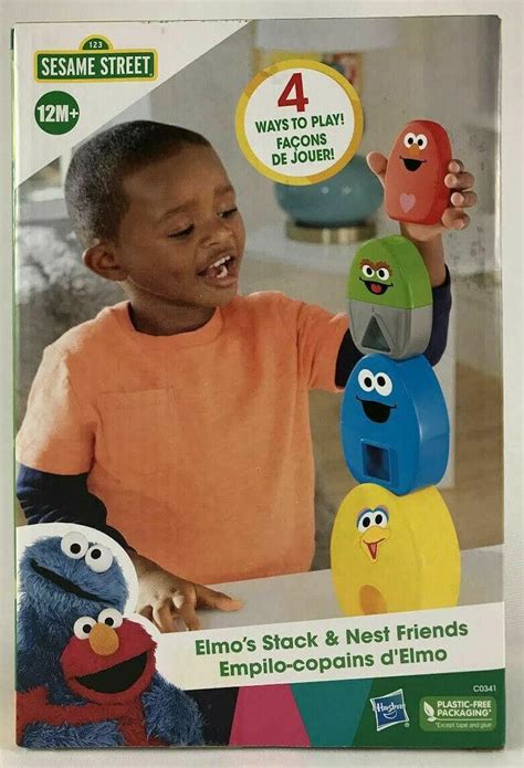 Sesame Street Elmos Stack And Nest Friends Playskool Hasbro New