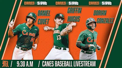 Trio Of Canes Baseball Stars Join Canesinsight Daniel Cuvet Griffin Hugus And Dorian Gonzalez