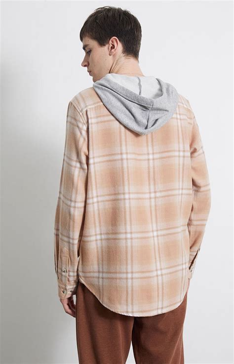 Pacsun Plaid Hooded Shirt Pacsun