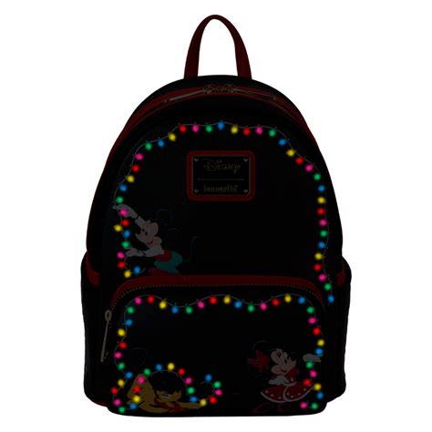 Mickey And Friends Holiday String Lights Light Up Mini Backpack