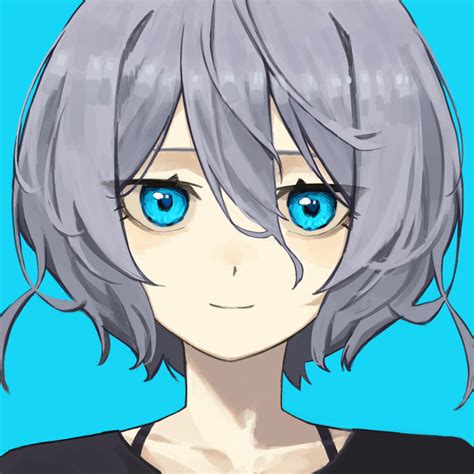 Safebooru 1girl Absurdres Black Shirt Blue Background Blue Eyes Bra