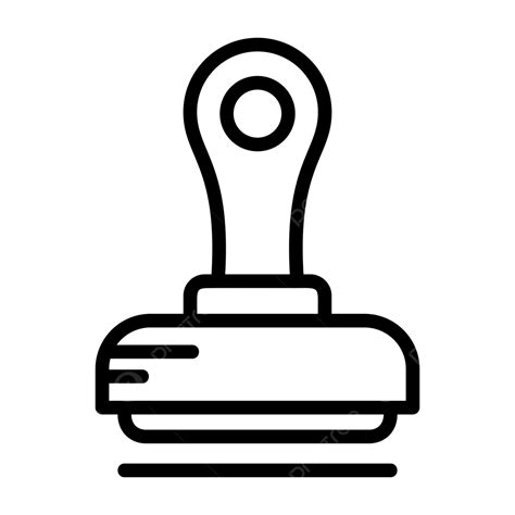Stamp Line Icon Vector Stamp Icon Business Finance Png And Vector