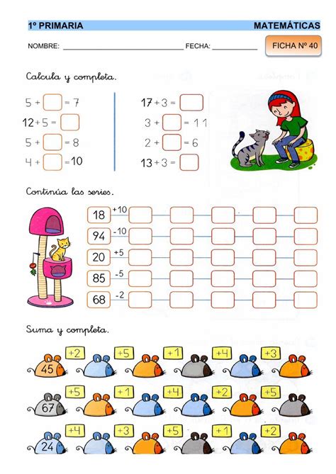 Ejercicios De Matemticas Fichas Y Juegos Para Nios De Primaria