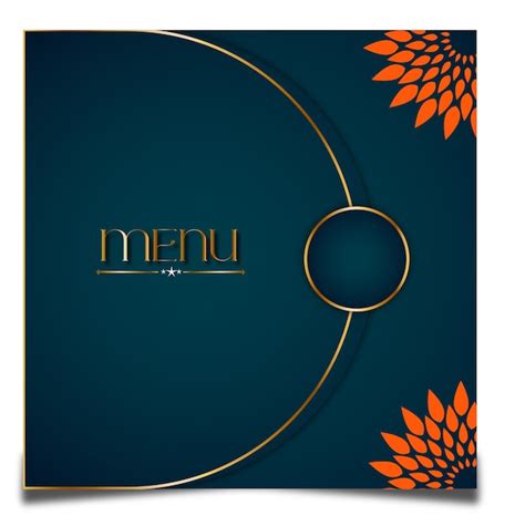 Premium Vector Luxury Menu Cover Design