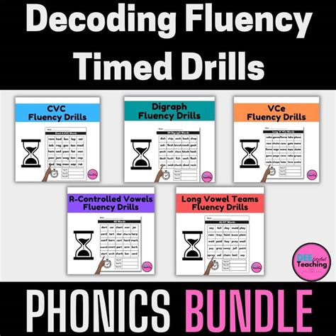 Decoding Fluency Timed Drills Phonics Bundle By Deeliteful Teaching