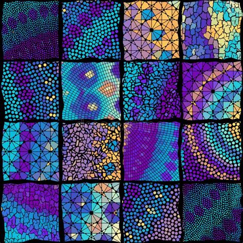 Vector Seamlesstile Mosaic Pattern Ceramic Tiles Background Vector