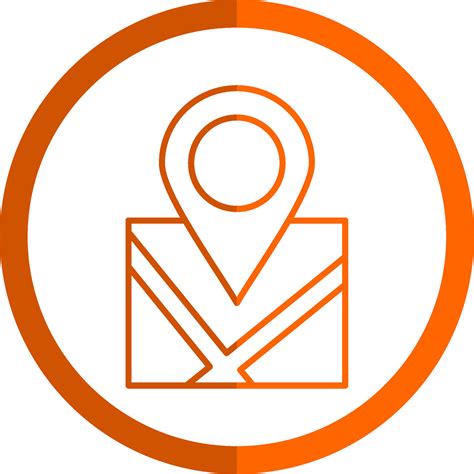 Location Line Orange Circle Icon 42989465 Vector Art At Vecteezy