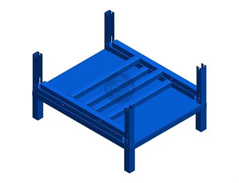 Free Standing Unit Stacking Rack Pallet Storage Capacity 500 To 1000
